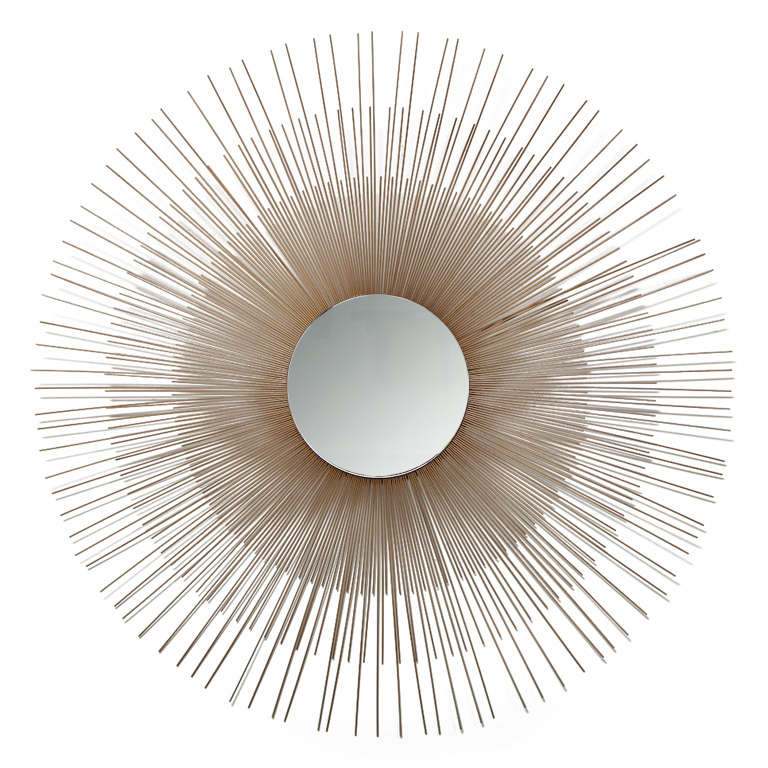 Mid Century Modern Brass Starburst Mirror at 1stDibs | mini starburst ...