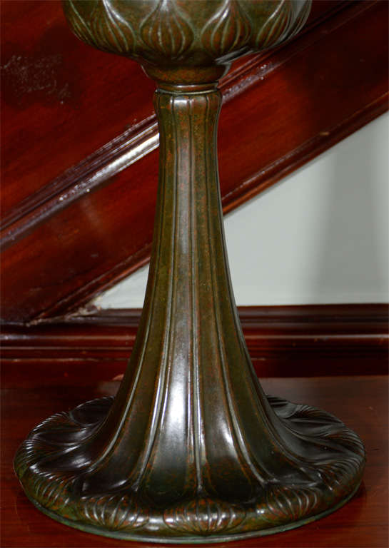 Tiffany Favrile Glass and Bronze Tyler Lamp For Sale at 1stDibs