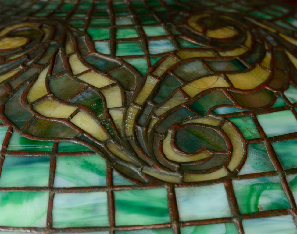 Tiffany Favrile Glass and Bronze Tyler Lamp For Sale at 1stDibs