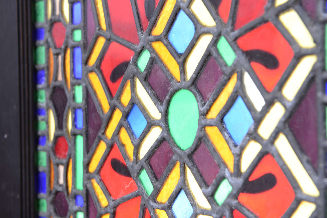 Pair of Stained Glass Library Doors at 1stDibs