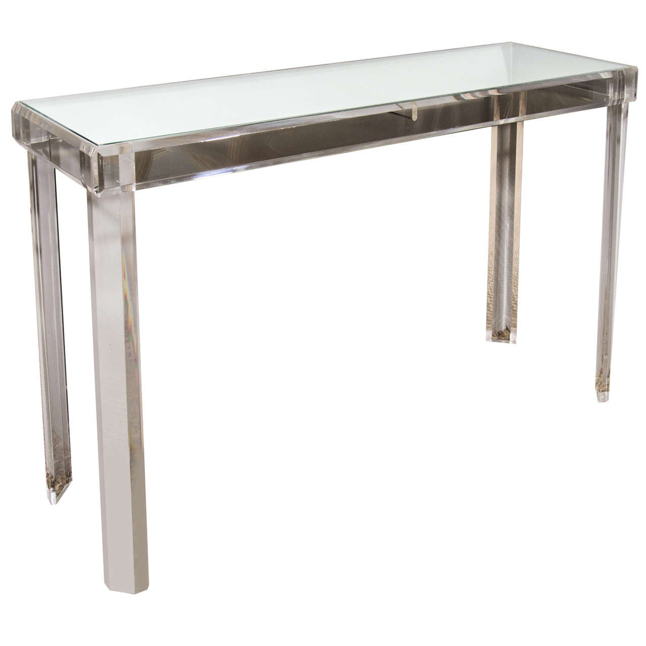 Lucite Console Table at 1stDibs