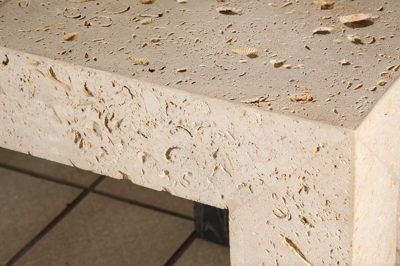 Fabulous Fossil Stone Console at 1stDibs | fossil stone console table