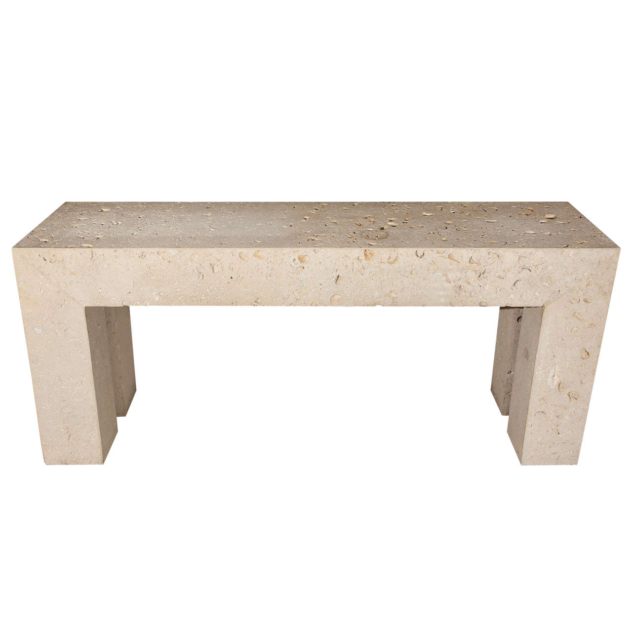 Fabulous Fossil Stone Console at 1stDibs | fossil stone console table