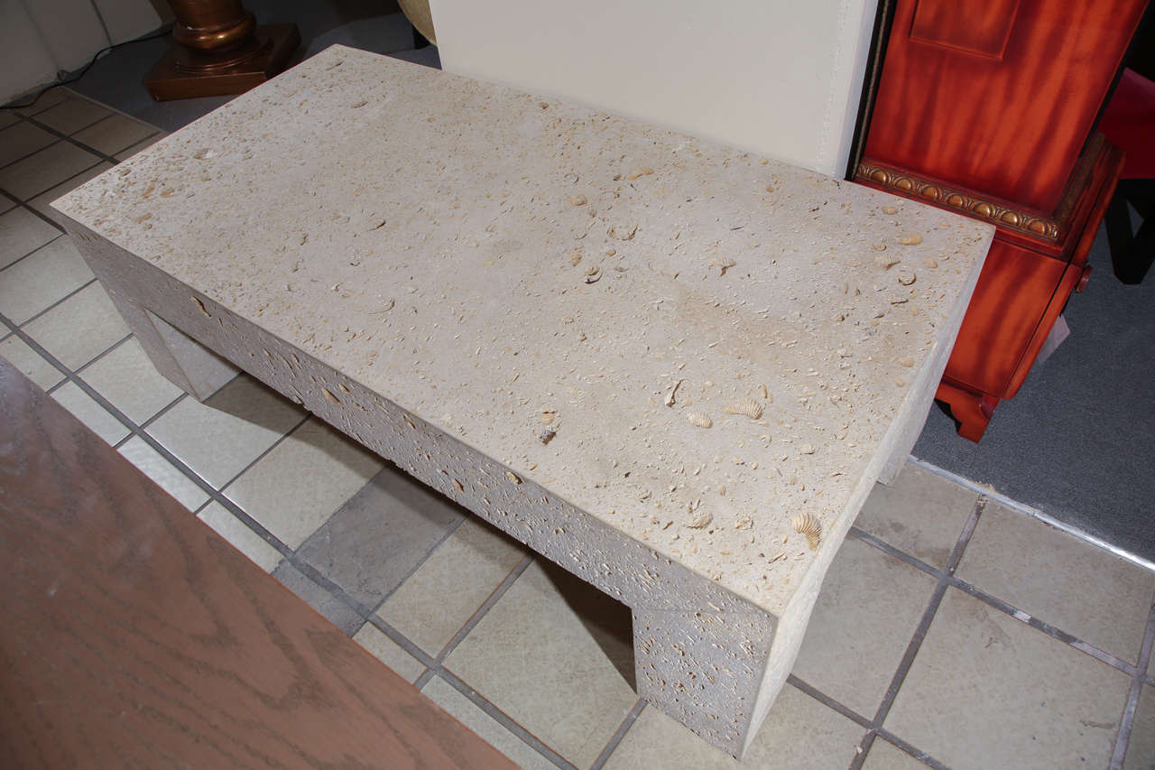 Fossil Stone Coffee Table at 1stDibs