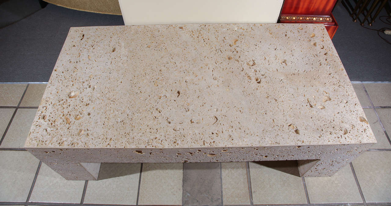 Fossil Stone Coffee Table at 1stDibs