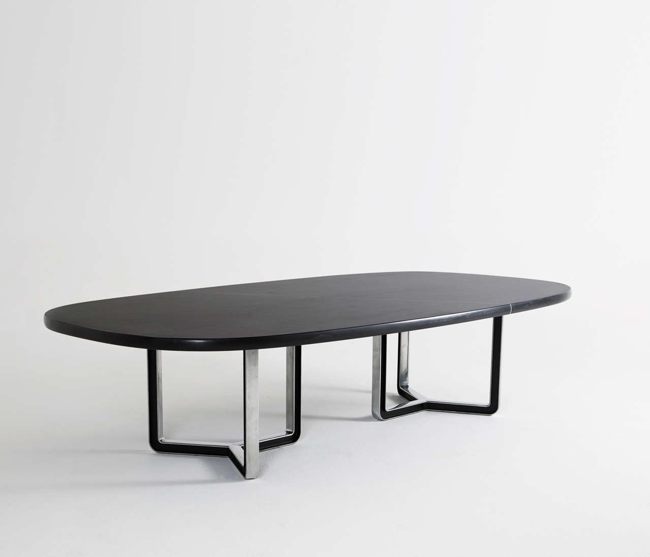 Tecno Design Centre Large Black Conference Table at 1stDibs | large ...