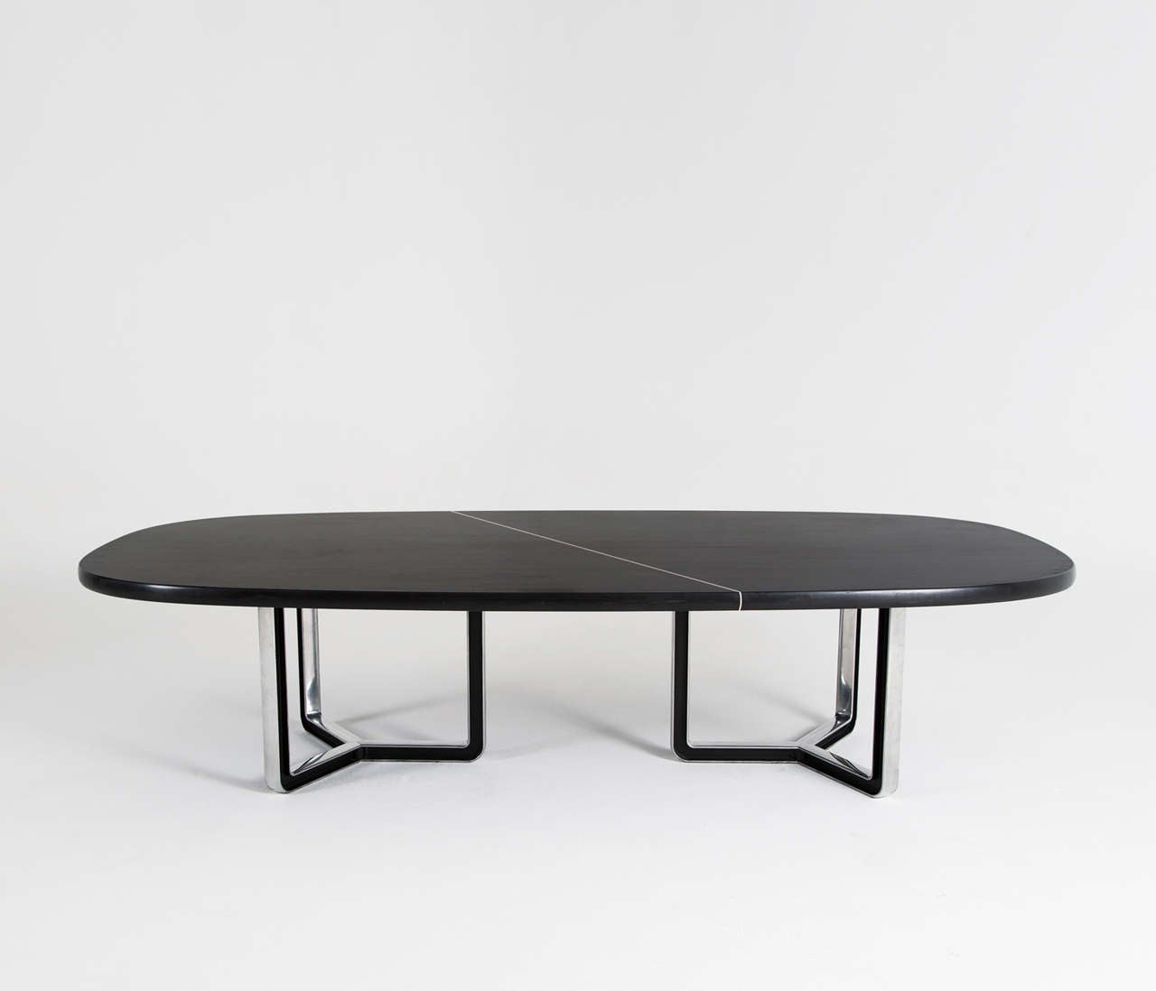 Tecno Design Centre Large Black Conference Table at 1stDibs