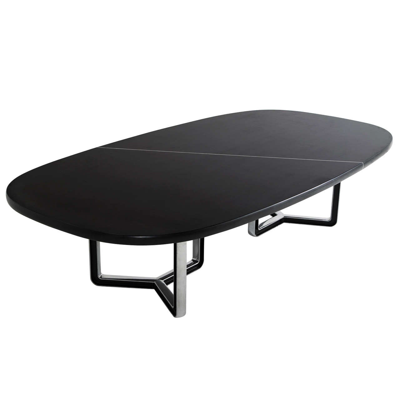 Tecno Design Centre Large Black Conference Table at 1stDibs | large ...