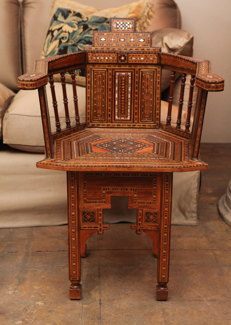 Pair of Mother-of-Pearl Inlay Moroccan Chairs at 1stDibs | moroccan ...