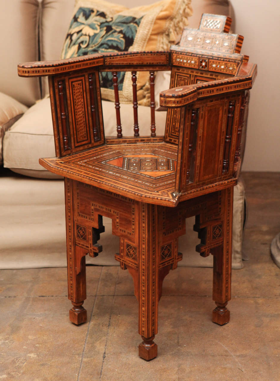 Pair of Mother-of-Pearl Inlay Moroccan Chairs at 1stDibs | moroccan ...