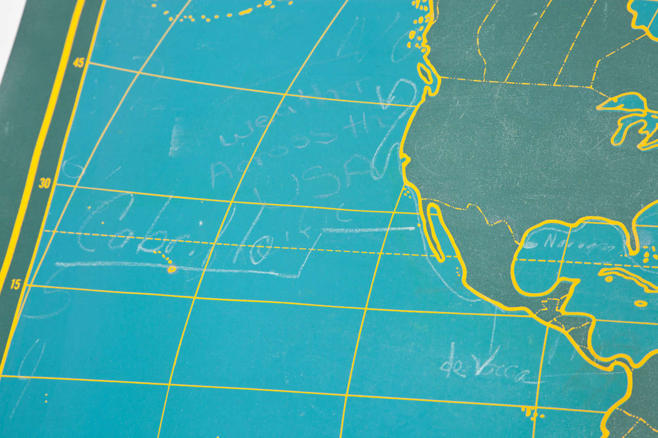 Vintage Roll Up Map by Denoyer Geppart at 1stdibs