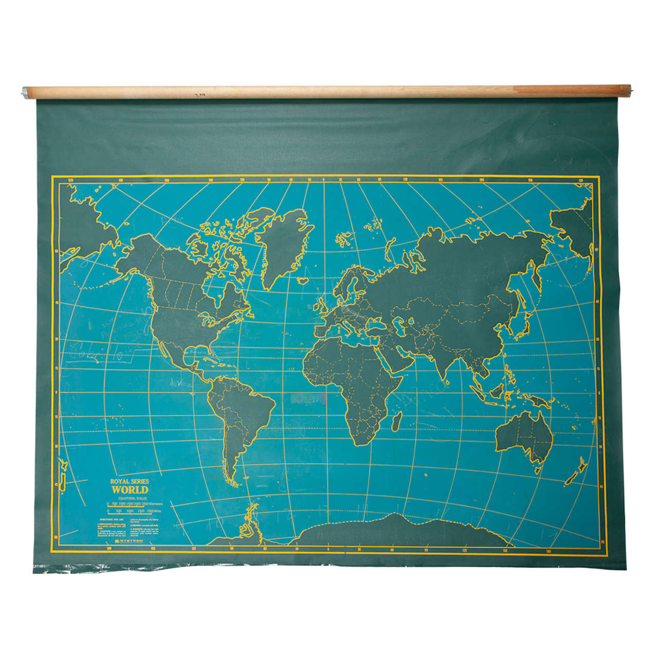 Vintage Roll Up Map by Denoyer Geppart at 1stdibs