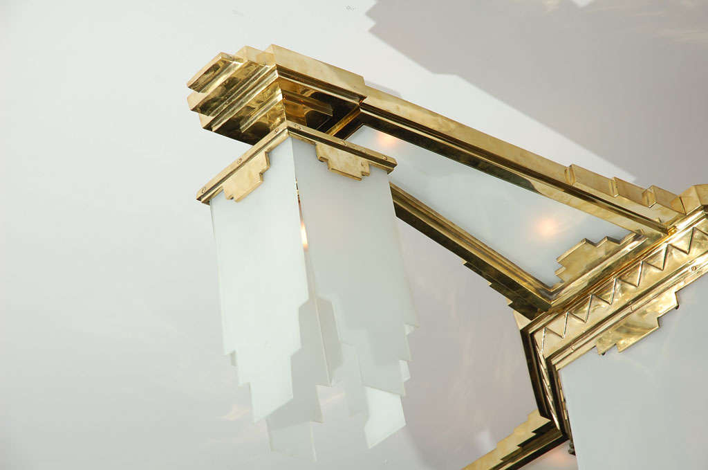 Grand Art Deco Chandelier Attributed to Gagneau For Sale at 1stDibs