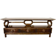 Camouflage Leaf Console By James Mont at 1stDibs