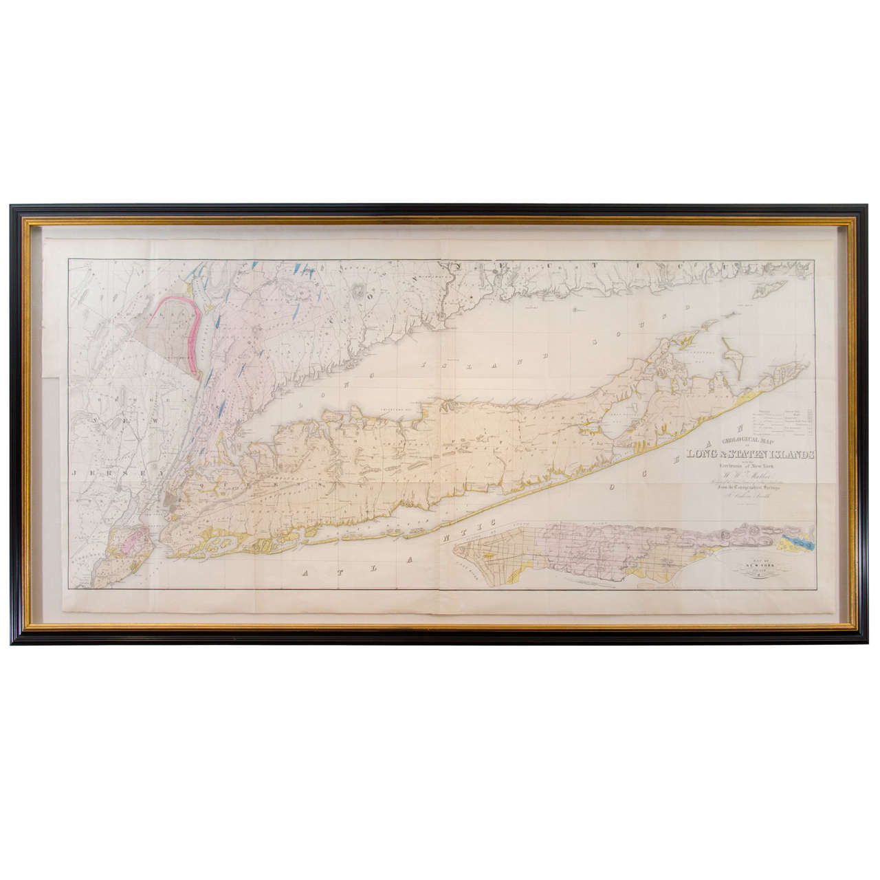 William W. Mather's Geological Map of Long Island at 1stDibs