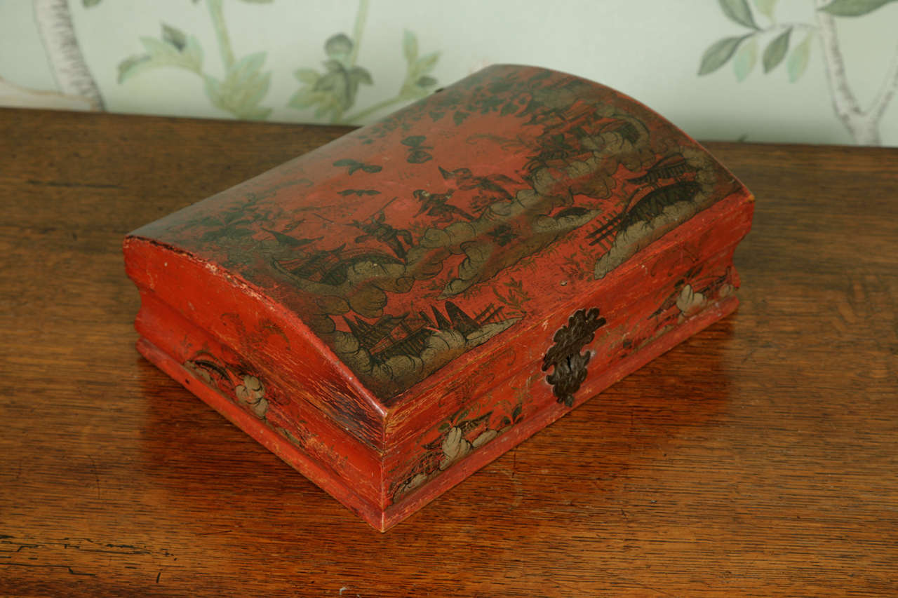 An 18th Century Red Japanned Box at 1stDibs