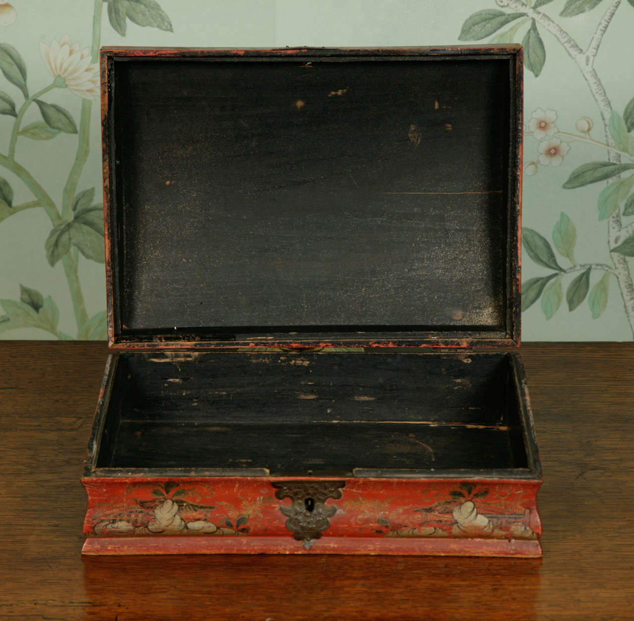 An 18th Century Red Japanned Box at 1stDibs