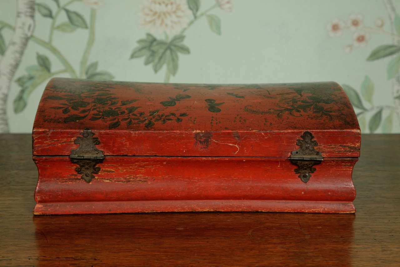 An 18th Century Red Japanned Box at 1stDibs
