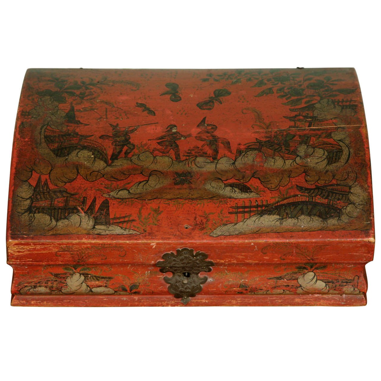 An 18th Century Red Japanned Box at 1stDibs