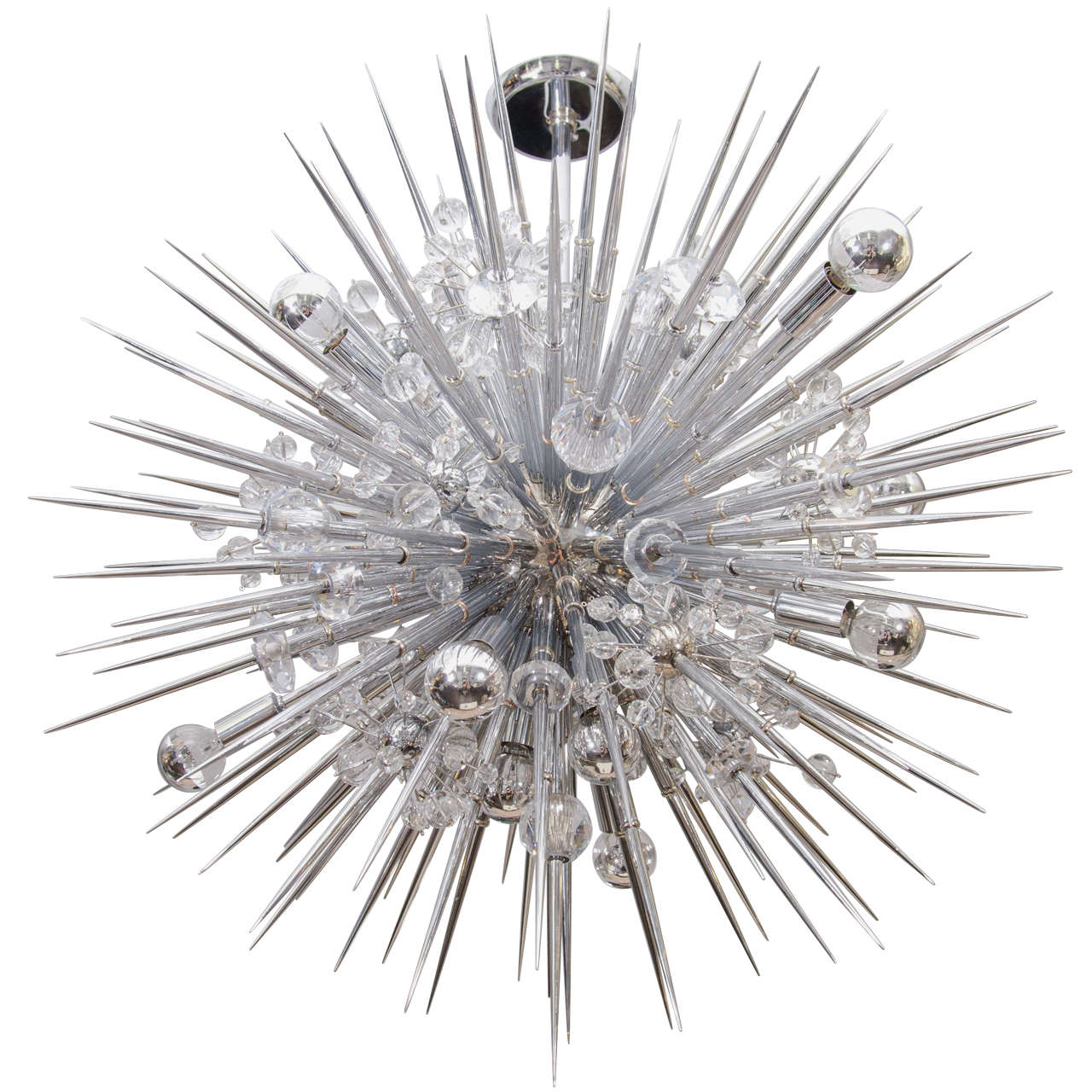 Custom Starburst Crystal Sputnik Chandelier For Sale at 1stDibs