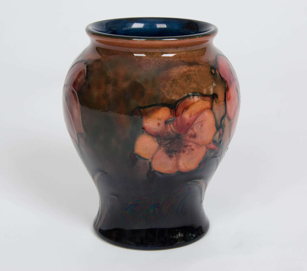 Rare, 1934, William Moorcroft Pottery, Vase, "Freesia" Pattern, Flambe ...