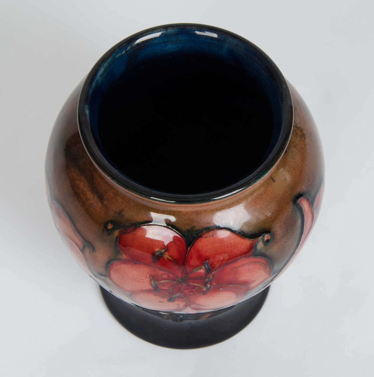 Rare, 1934, William Moorcroft Pottery, Vase, "Freesia" Pattern, Flambe ...