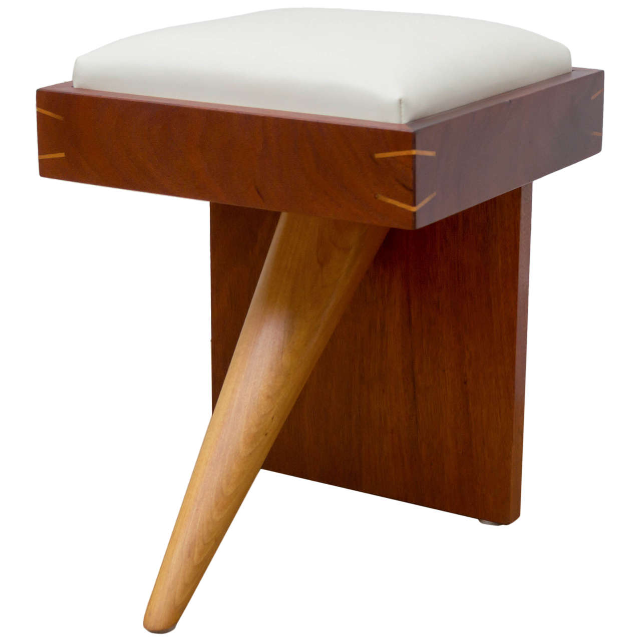 Craftsman Walnut Stool at 1stDibs