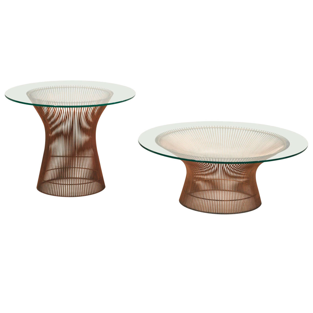 Rare Warren Platner Solid Copper with Calcutta Marble-Top Coffee Table ...