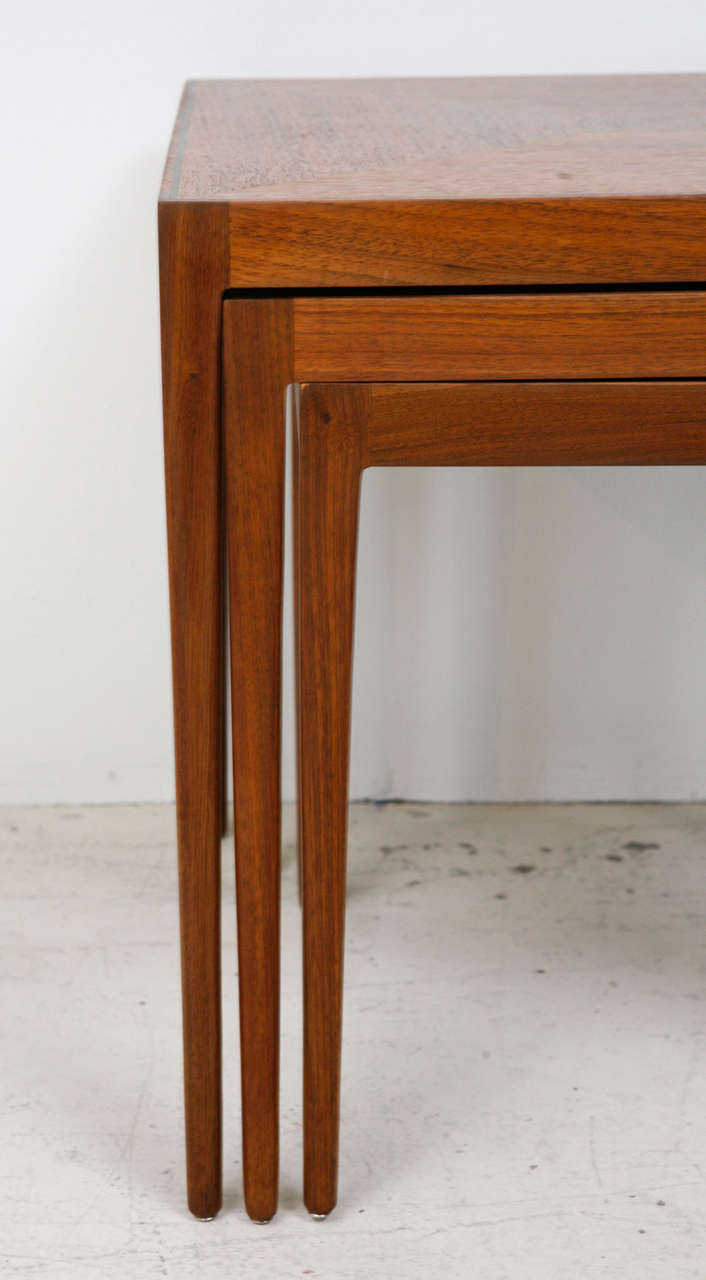 Set of Walnut Nesting Tables for Directional at 1stDibs