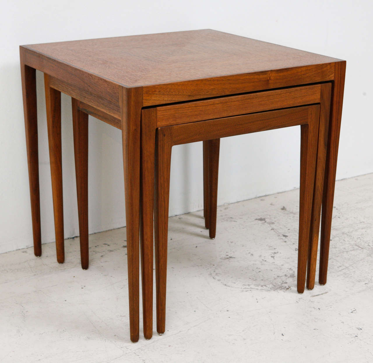 Set of Walnut Nesting Tables for Directional at 1stDibs