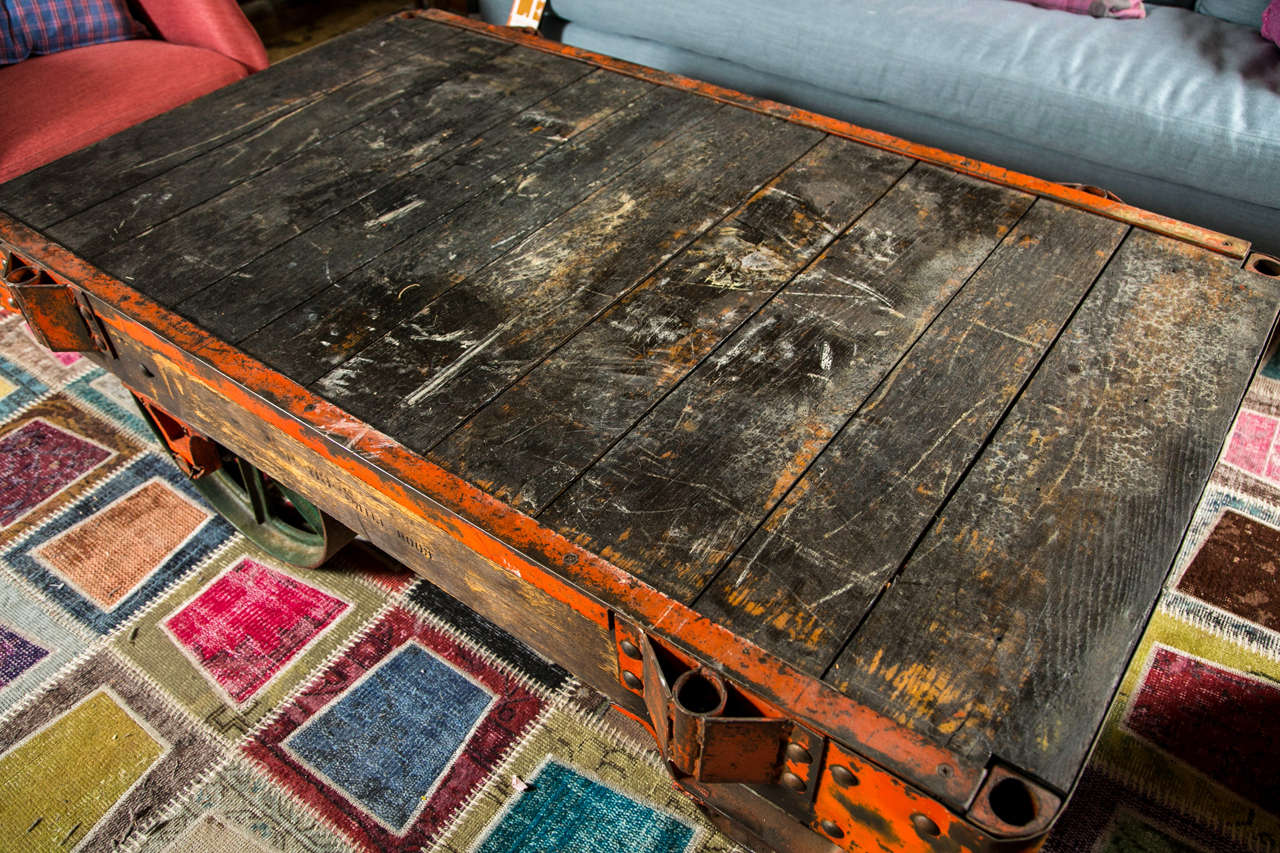 American Industrial Factory Cart, Mid 20th C at 1stDibs