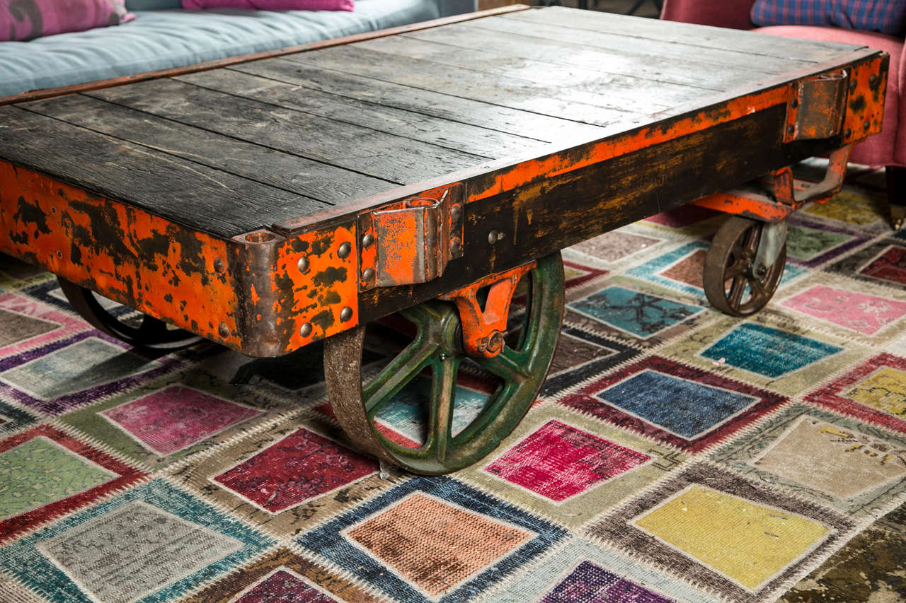 American Industrial Factory Cart, Mid 20th C at 1stDibs