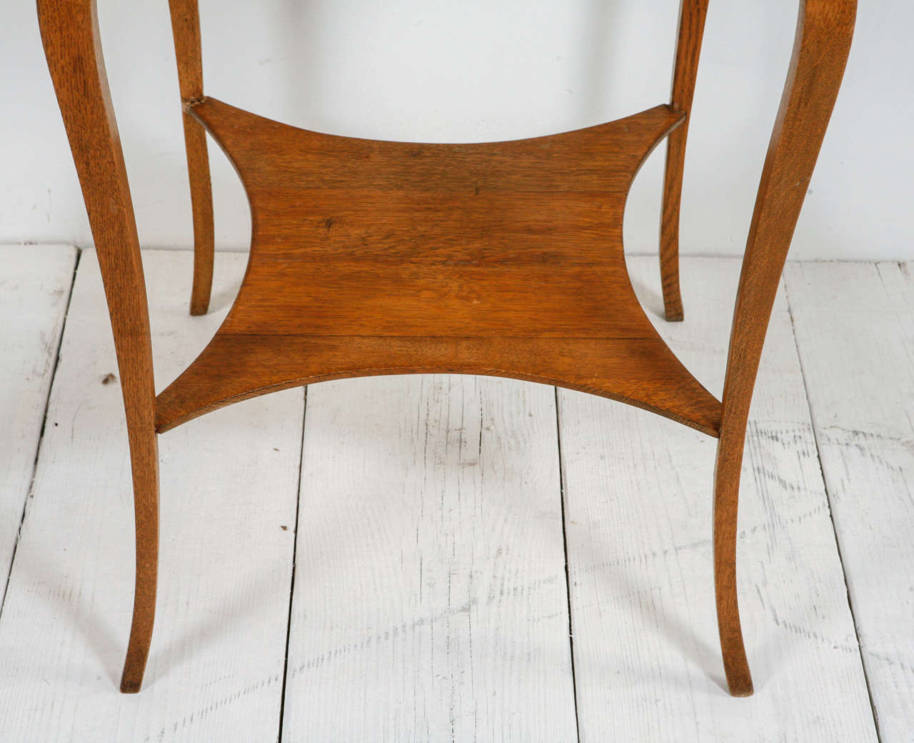 Tall Curved Leg Oak Side Table at 1stDibs | curved leg end table ...