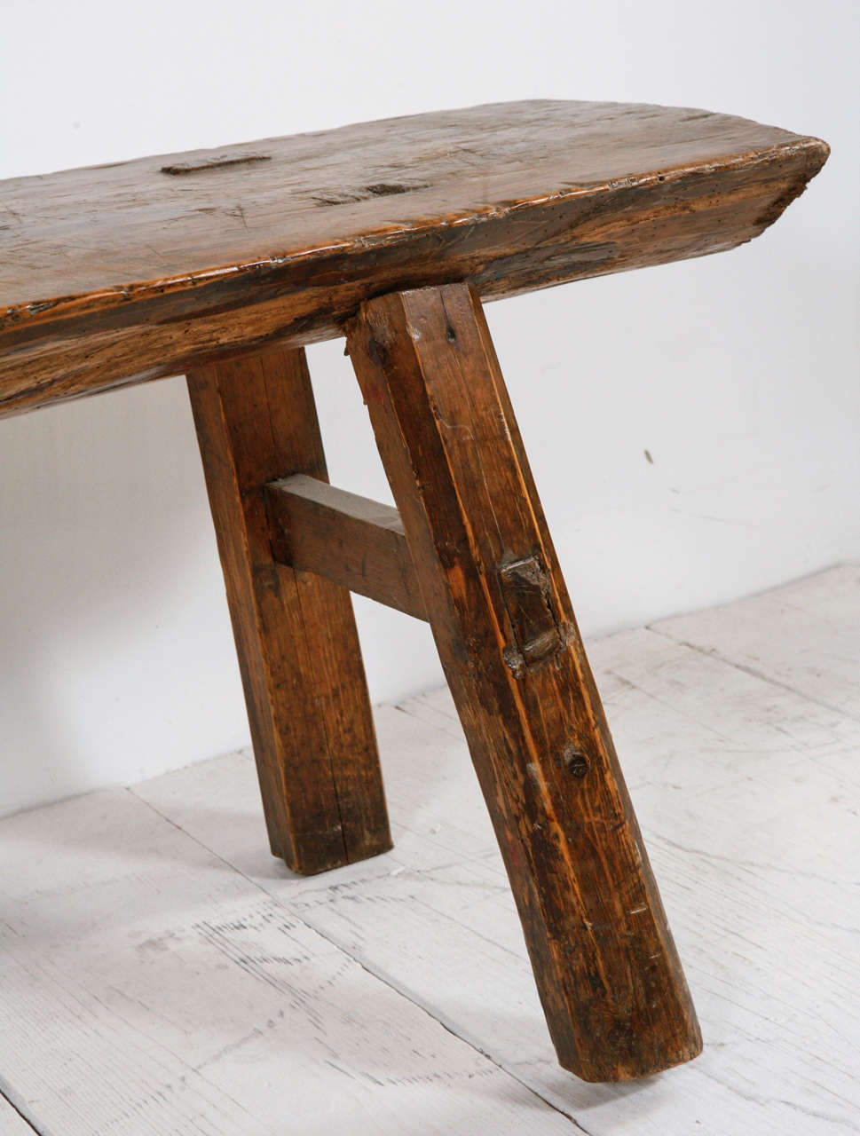 Early 20th Century Primitive Rustic Bench at 1stDibs