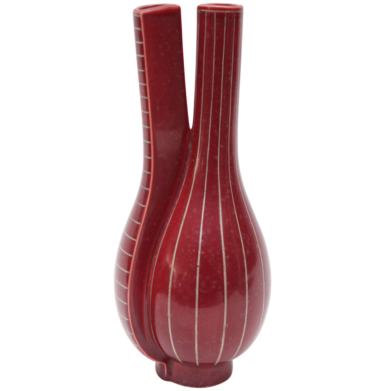 "Argenta" Split Vase by Wilhelm Kage for Gustavsberg at 1stDibs