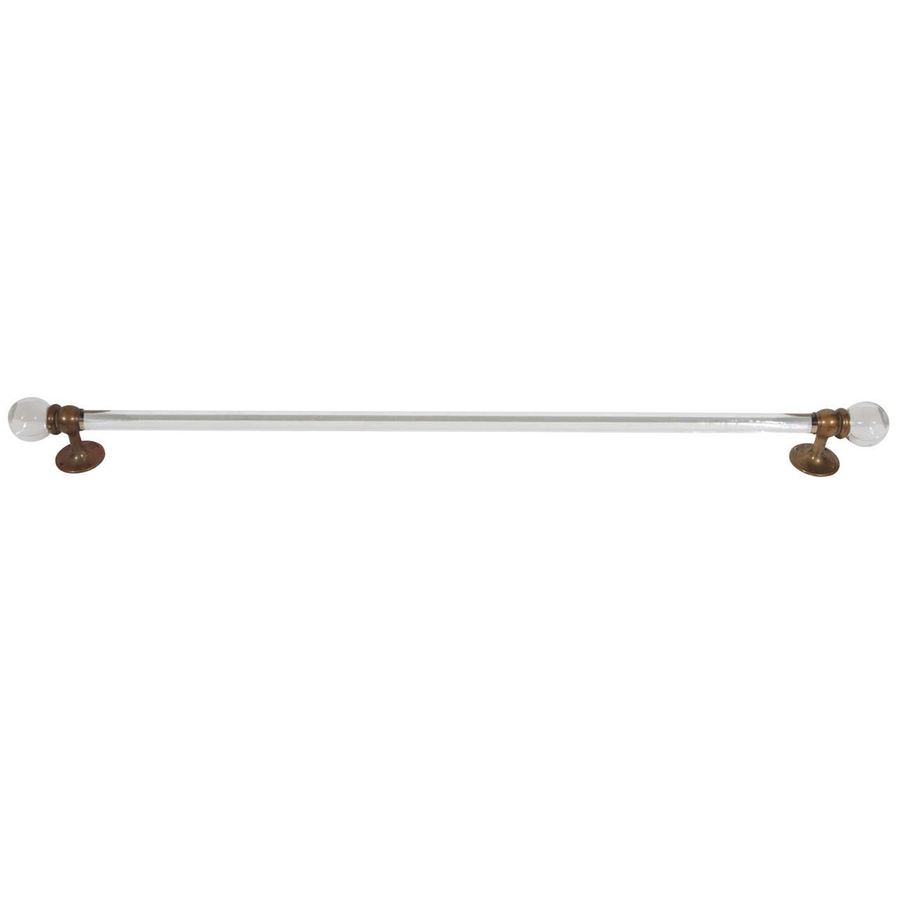 Glass Towel Bars with Brass and Round Glass Ends For Sale at 1stDibs ...