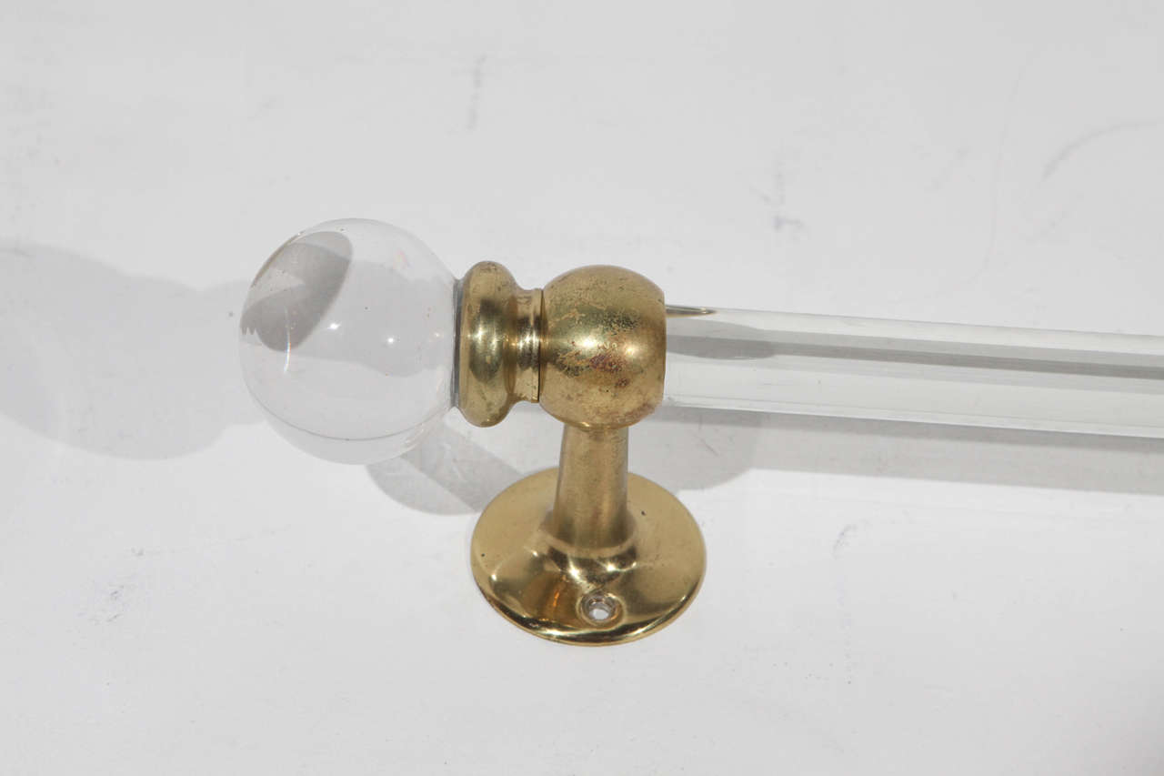 Glass Towel Bars with Brass and Round Glass Ends For Sale at 1stDibs ...