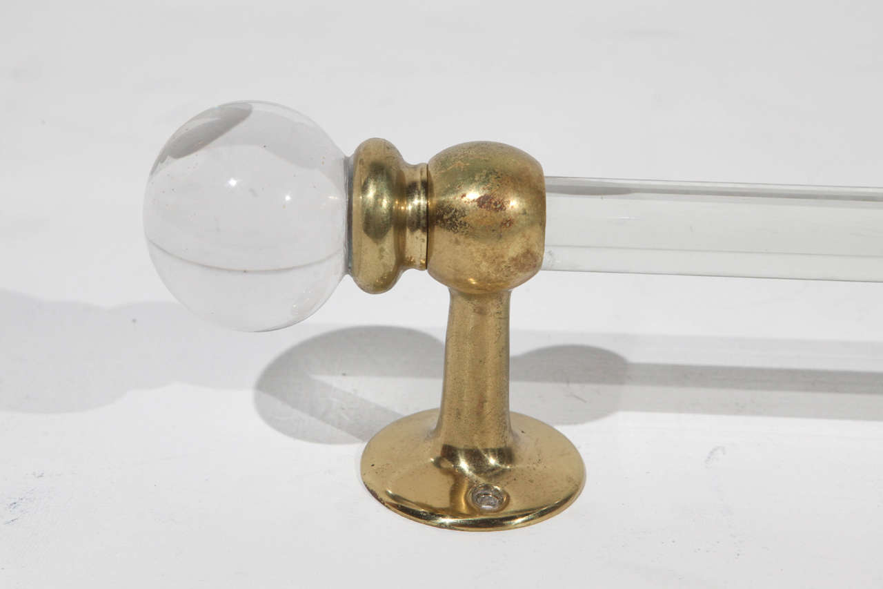 Glass Towel Bars with Brass and Round Glass Ends For Sale at 1stDibs ...