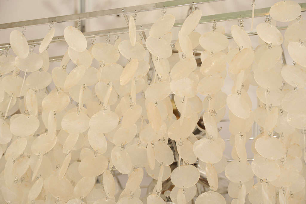 Large scale capiz shell ceiling fixture by Verner Panton at 1stDibs