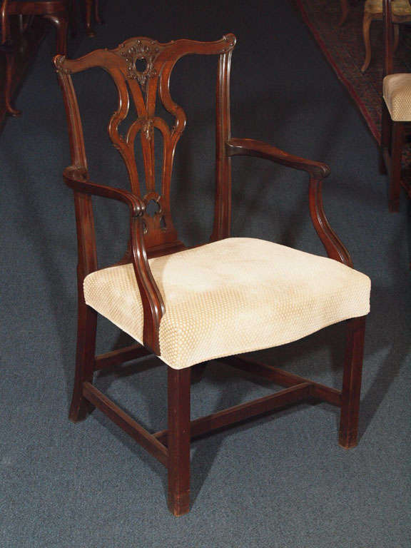 Set of 8 Mahogany Dining Room Chairs at 1stDibs