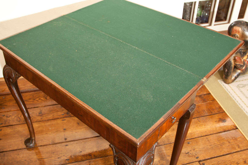Irish Mahogany Game Table For Sale at 1stDibs