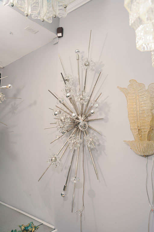 Monumental Crystal Starburst Sconce For Sale at 1stDibs | starburst ...