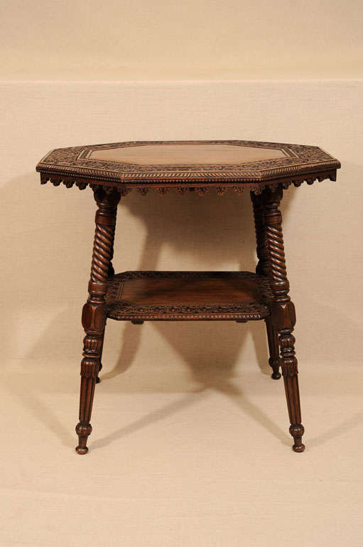Anglo-Indian Two-Tier Occasional Table, Late 19th Century at 1stDibs