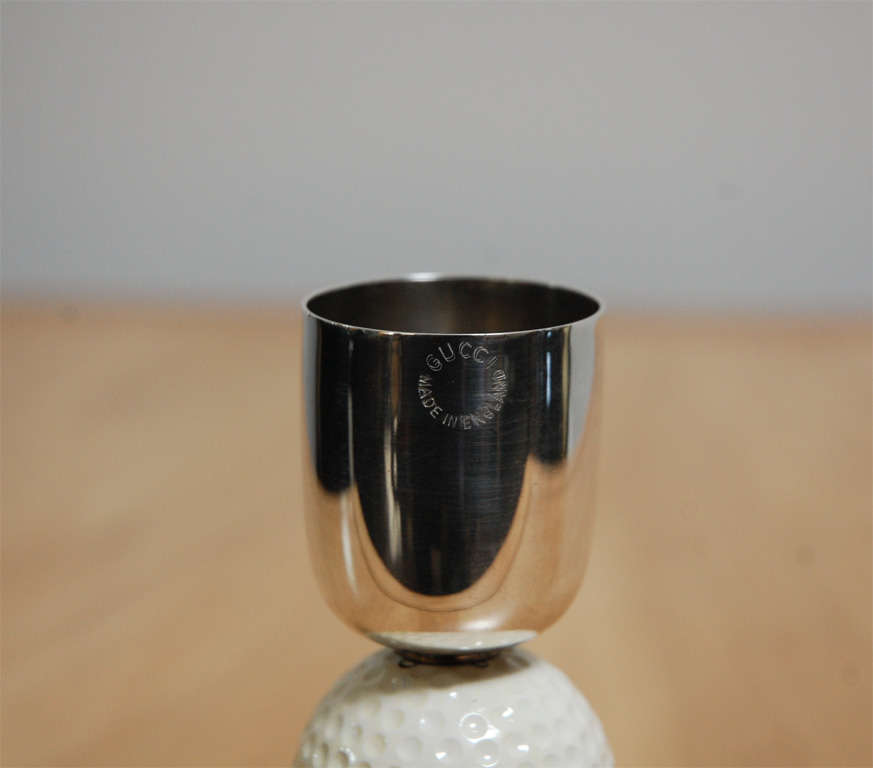 Silver Plate Golf Ball Jigger by Gucci at 1stDibs | gucci golf ball ...