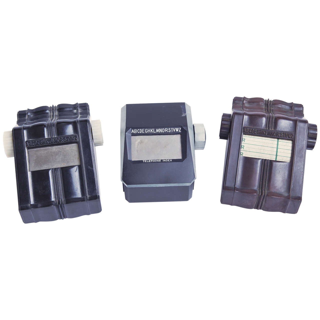 Trio Bates Streamline Telephone Index Spinners by Norman Bel Geddes For ...