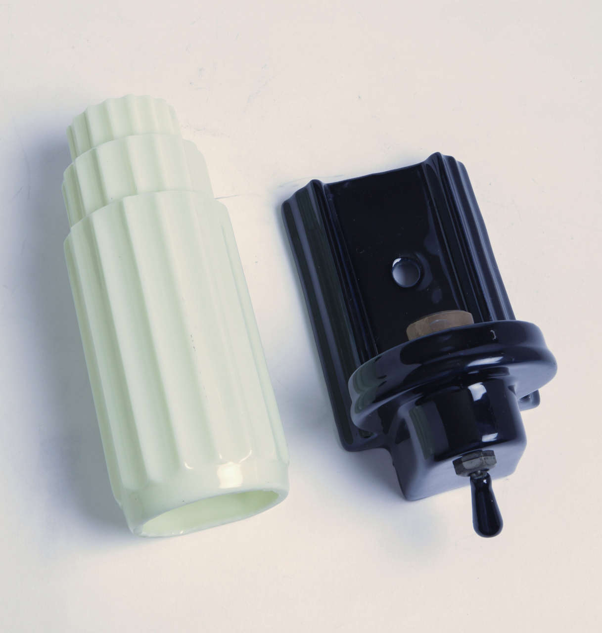 Machine Age Art Deco Efcolite Skyscraper Sconces by Walter Von Nessen ...