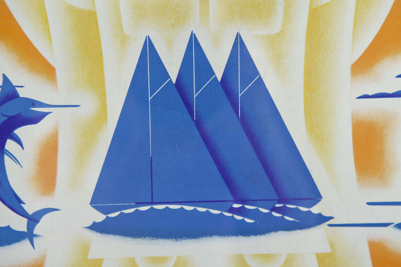 Pair of Original Art Deco 1936 Pullman Seasonal Travel Posters by ...