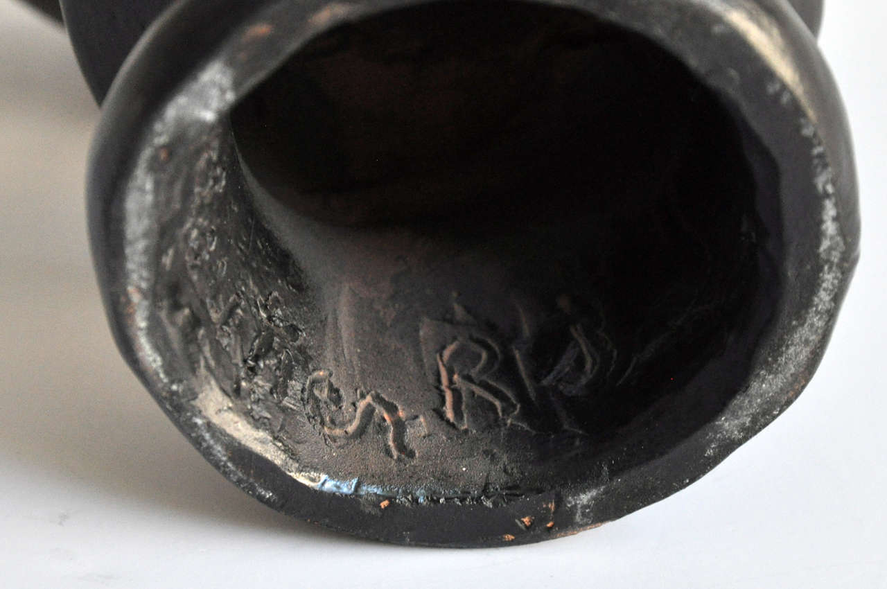 Midcentury French Ceramic Vase by Les Freres Cloutier For Sale at 1stDibs