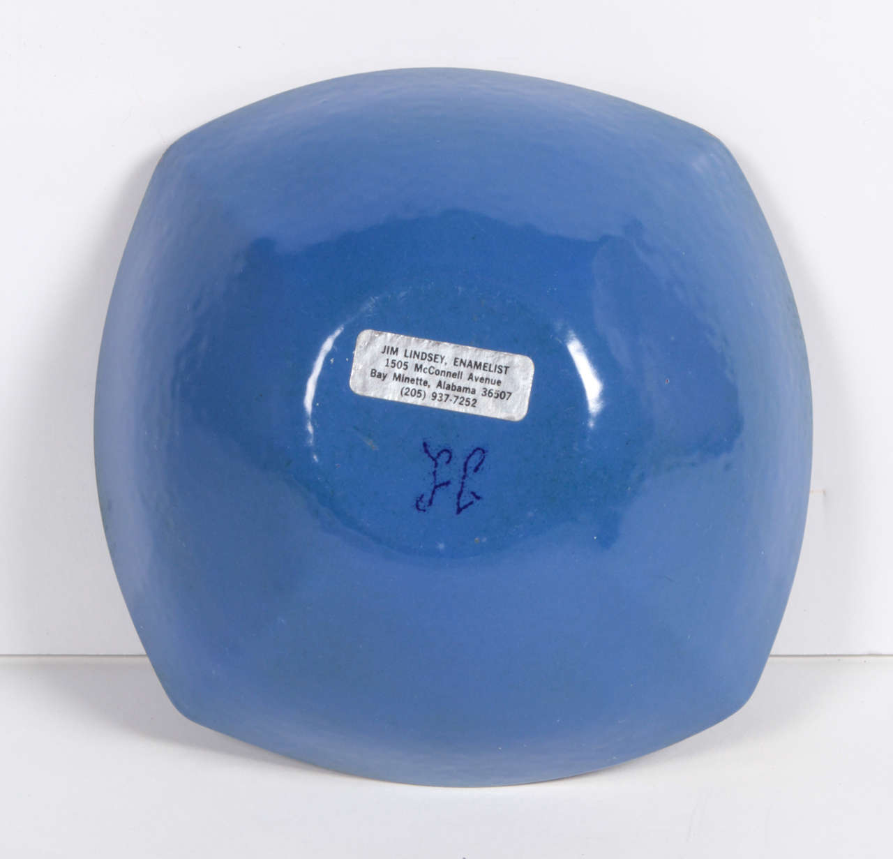 Blue Enamel Bowl at 1stDibs