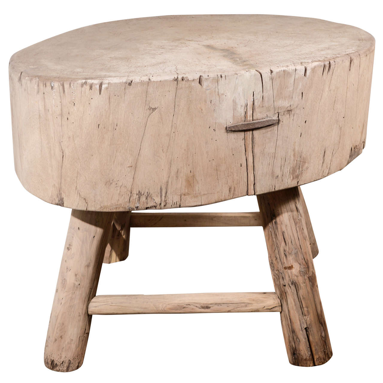 Antique Butcher's Block at 1stDibs